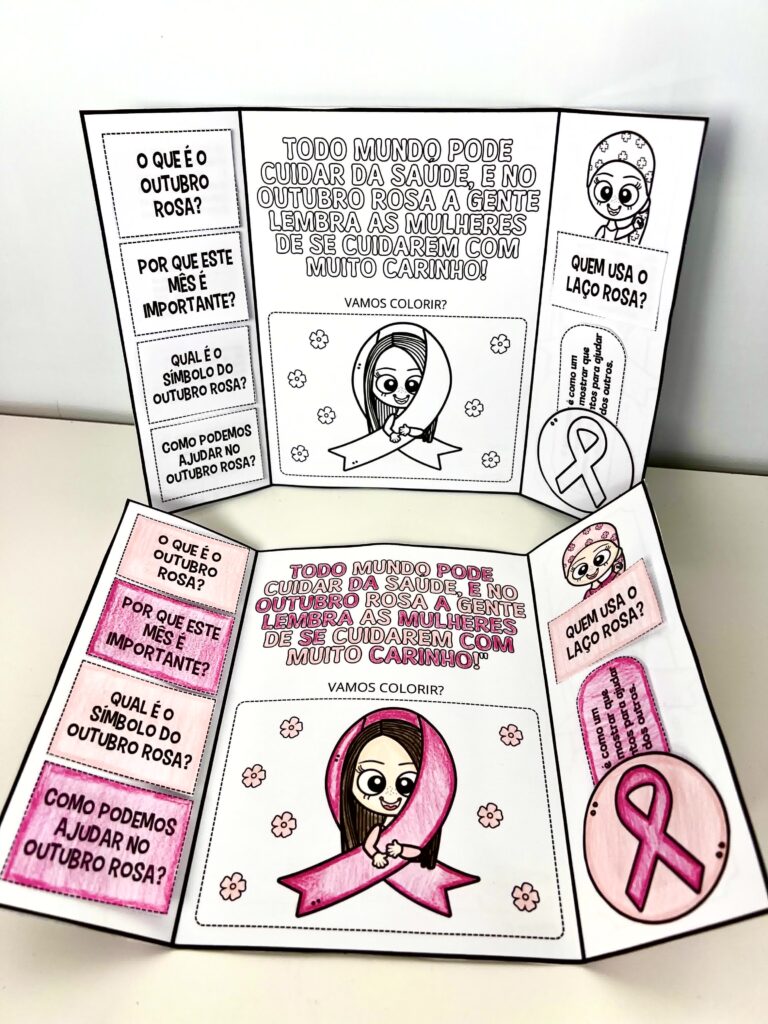 Lapbook Outubro Rosa – Atividades Infantis – Loja de Recursos Pedagógicos
