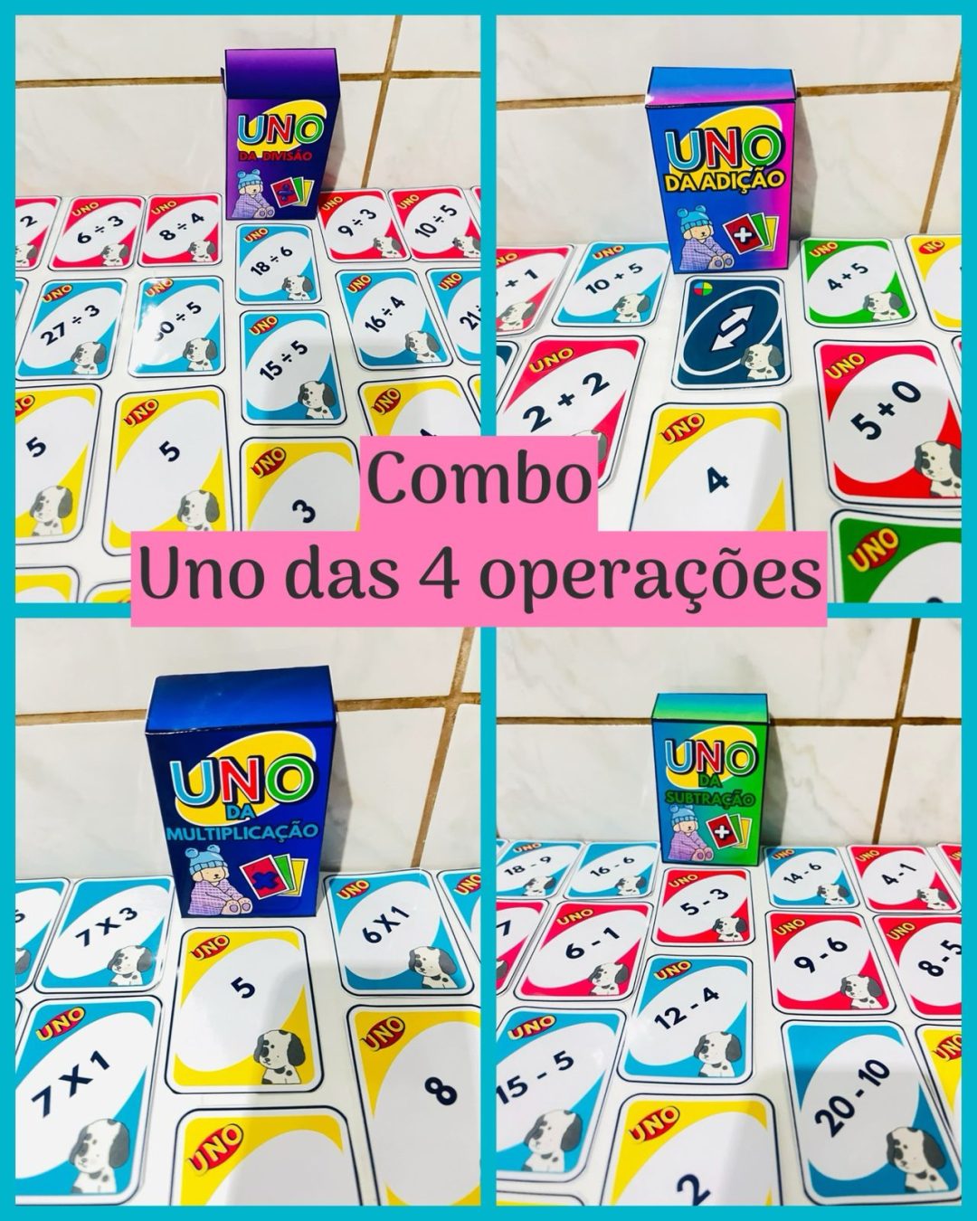 Kit COMBO UNO 4 OPERAÇÕES tema Bobbie Goods – Atividades Infantis ...
